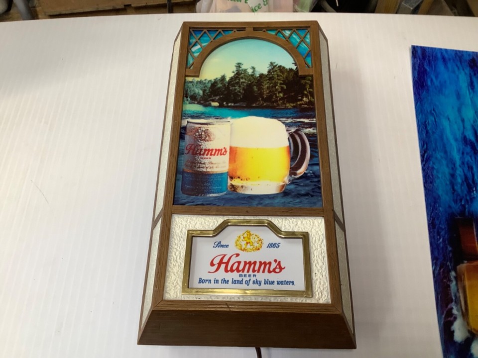 Hamm’s Hamms Beer Sign Part BEER CAN/Mug replacement scene ...