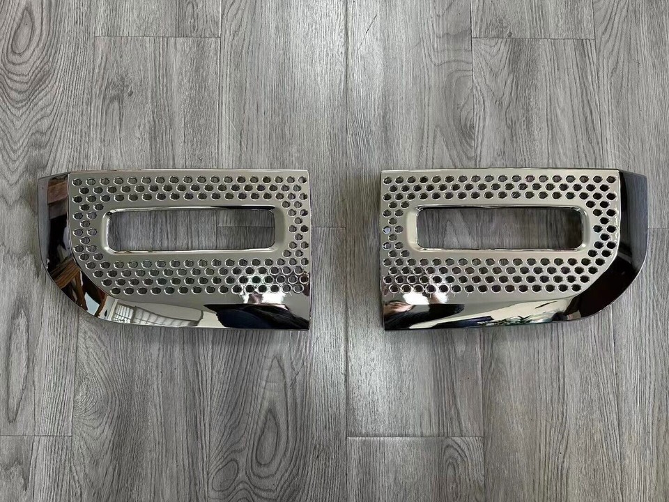 Chrome Pair Front Fog Light Lamp Cover Fit For Land Rover Defender 2020 ...