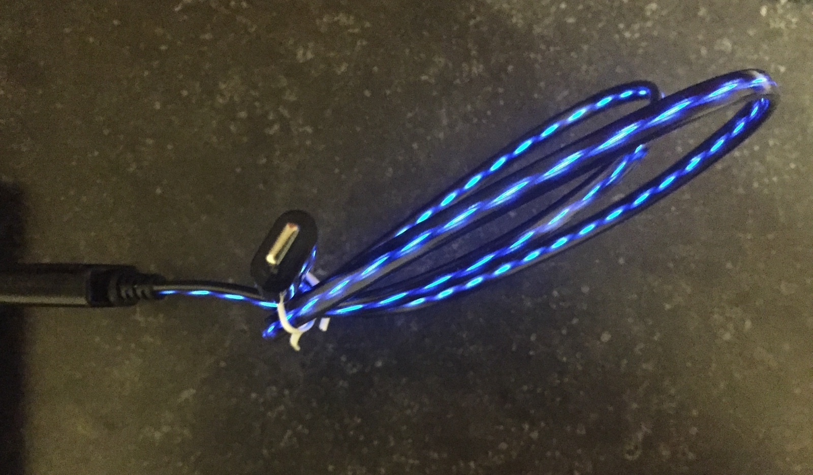 EL-FLOW MOVING VISIBLE LIGHT glow led charger cable for MICRO USB SMART ...