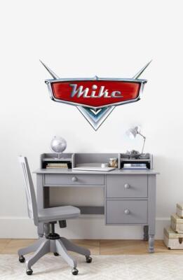 Cars Movie Logo PERSONALIZED NAME Decal WALL STICKER Decor Mural Disney ...