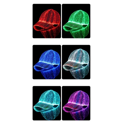Fiber Optic Caps LED Hat Hip Hop Baseball Caps Glowing Hat for Club ...