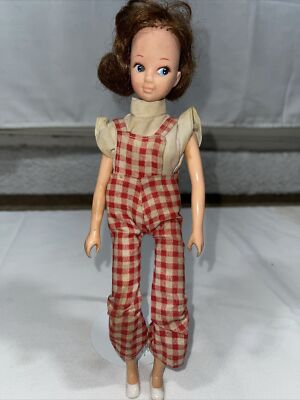 Vintage Randy Rider 10" Clone Doll Jointed Legs Red & White Plaid Hong ...