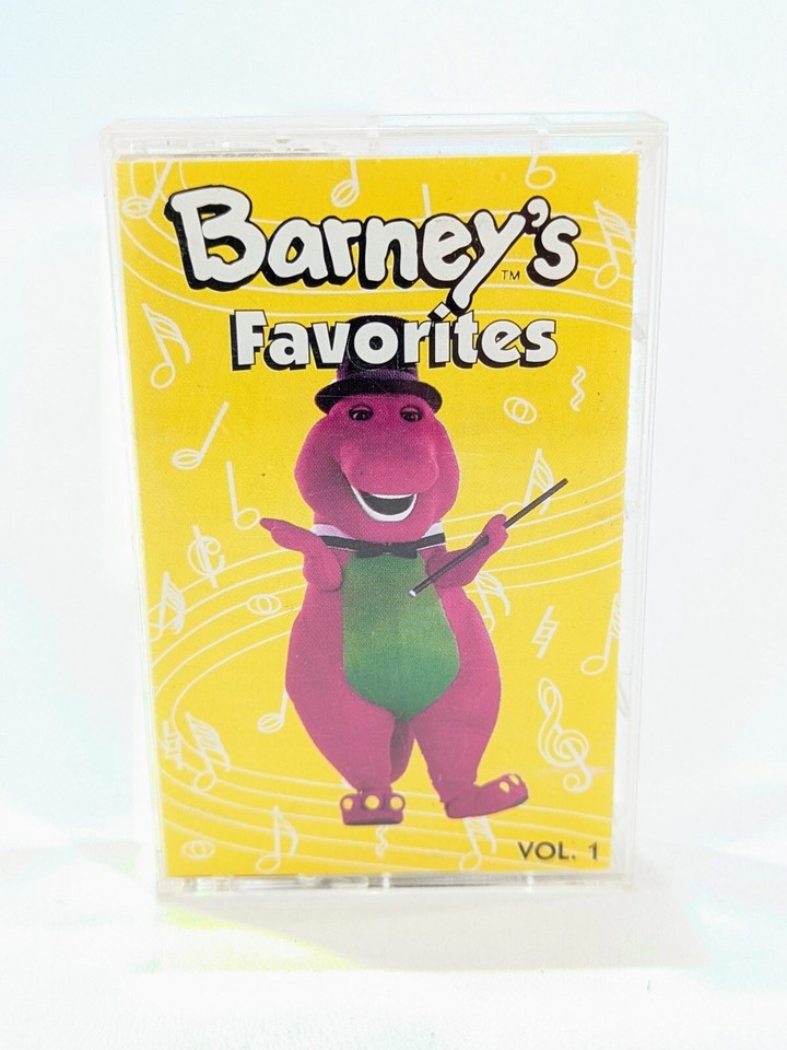 Barney's Favorites Vol 1 Cassette Tape Vtg 1993 Purple Dinosaur ...