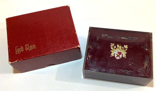 Vintage Lord Elgin Lady Presentation Watch Box Cel/Lucite?Case Burgundy ...