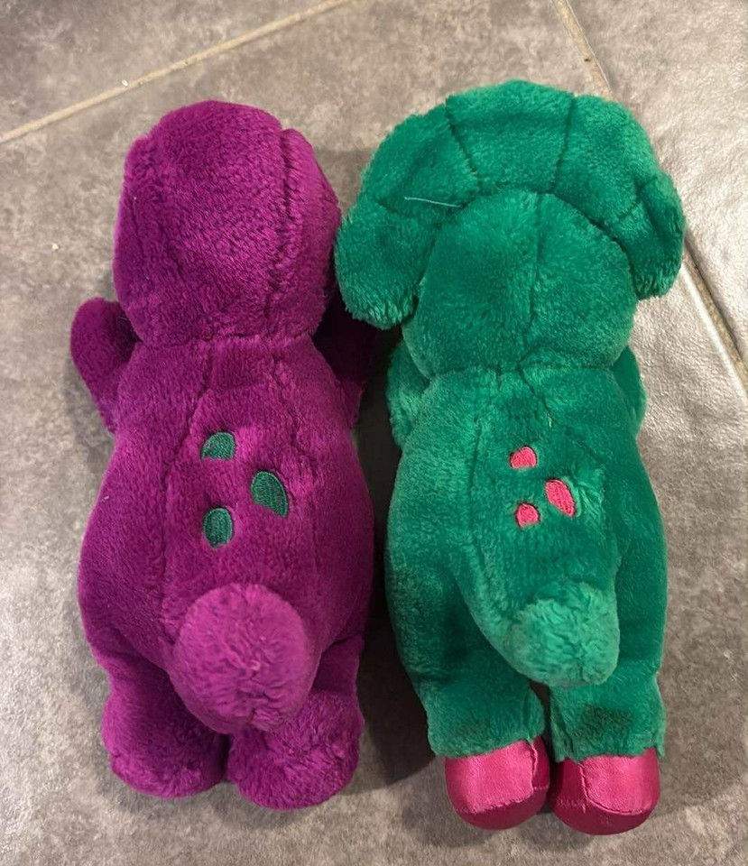 Vintage Barney The Dinosaur and Baby Bop Small Plush toy Set 8" | eBay