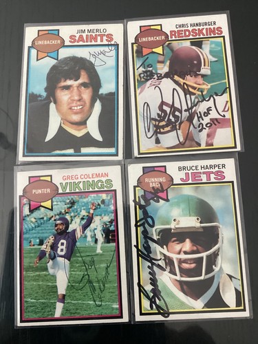 Lot of 4 Signed Topps 1979 NFL Football Cards - Autographed! | eBay