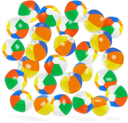 Mini Beach Balls Bulk 100 Pack, Summer Pool Party Favors for Kids ...