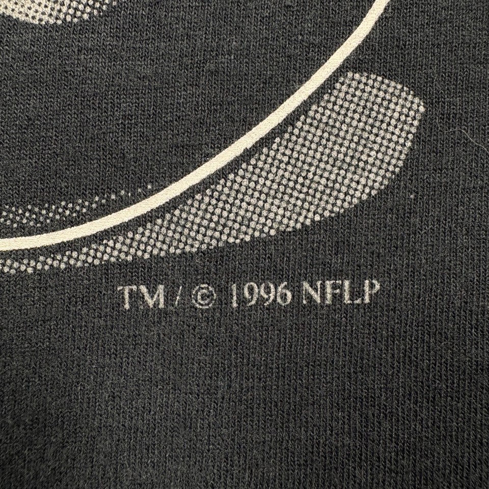 Vintage 1996 Pittsburgh Steelers T-Shirt Adult XL Black Chalk Line ...