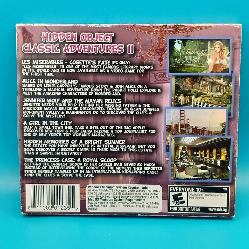 Hidden Object Classic Adventures II Windows And Mac 6 Video Game Pack ...