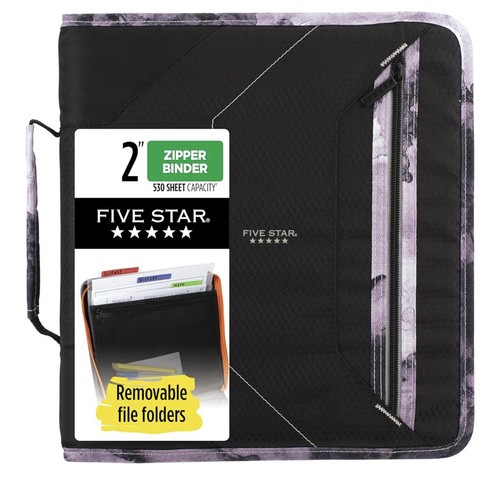 Zipper Binder, 2 Inch 3-Ring Binder for School, 530 Sheet Capacity, 3 ...