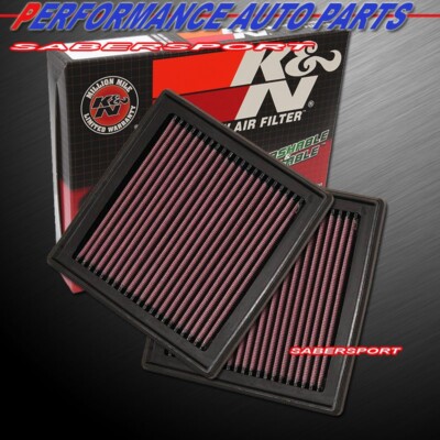 Two K&N 33-2399 Hi-Flow Air Intake Filters for 2009-2020 Nissan 370Z ...