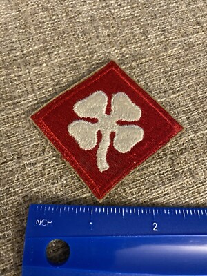 US Army 4th Army Patch Four Leaf Clover INV8989 | eBay
