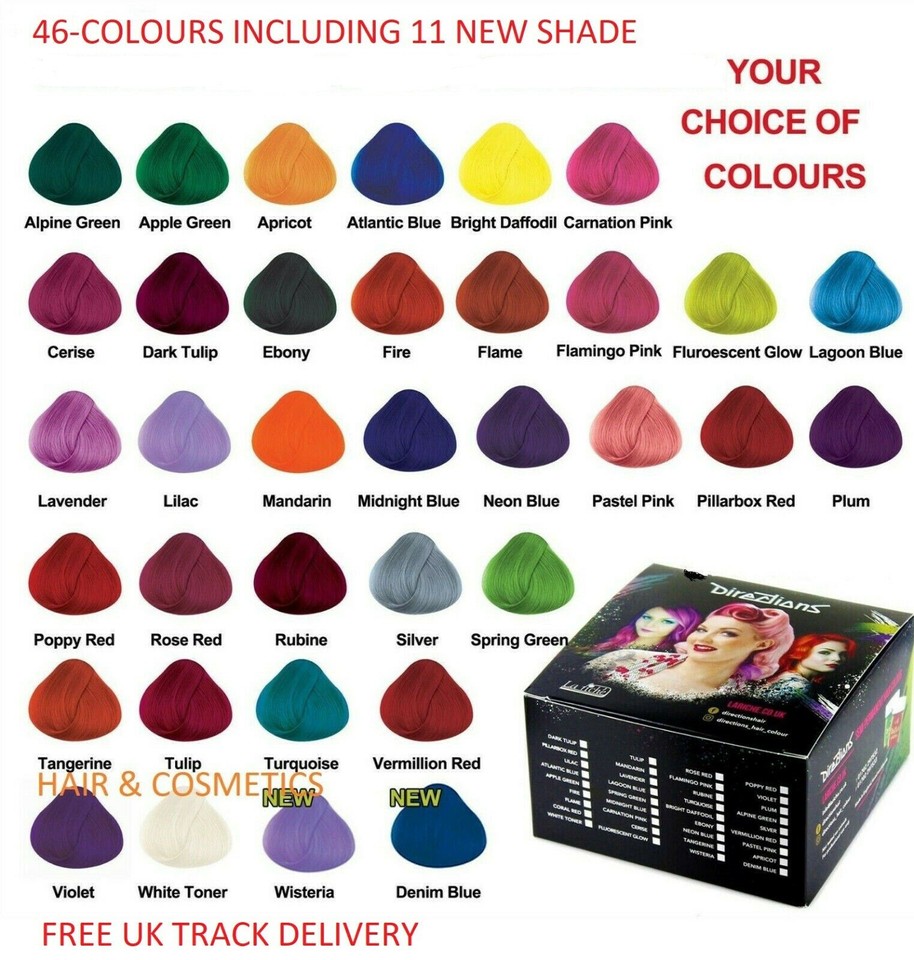 2 X LA RICHE DIRECTIONS SEMI-PERMANENT HAIR COLOUR DYE-88ml-2 POTS-Fast ...