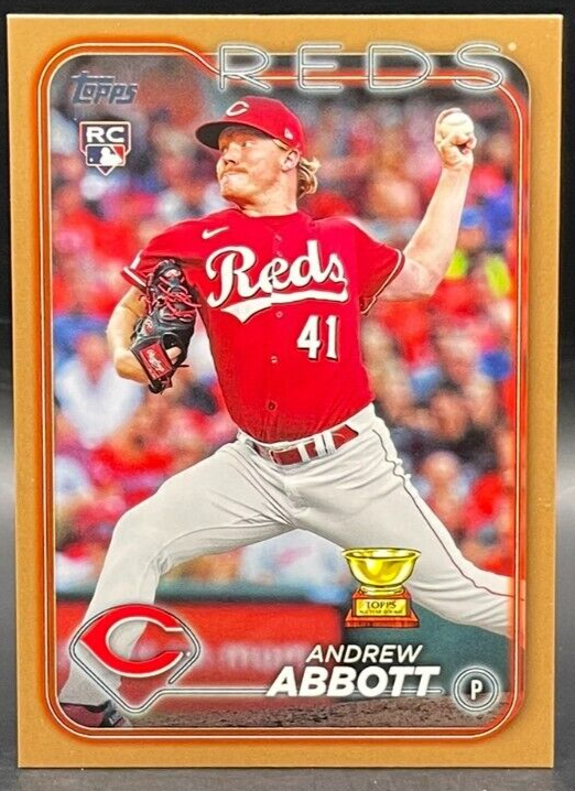 Andrew Abbott 2024 Topps Series 1 Cincinnati Reds #214 Gold /2024 ...