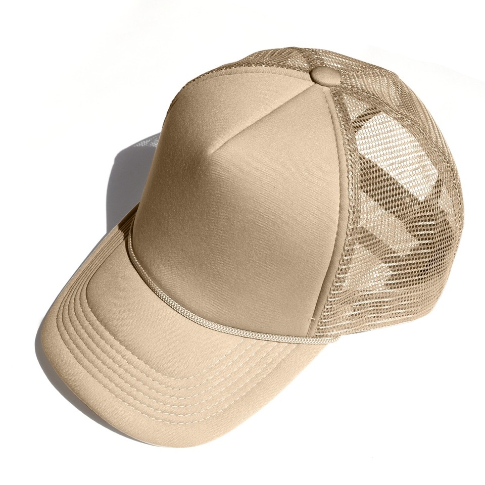 Trucker Hat Foam Mesh Baseball Cap Snapback Adjustable Plain Solid Men ...