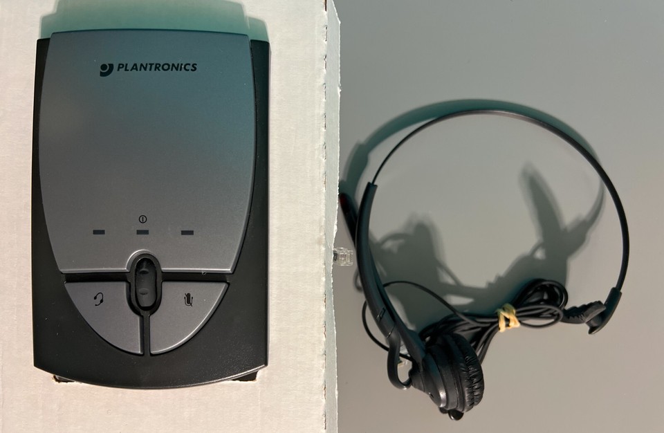 Plantronics S12 Corded Telephone Headset System ~ Complete Set ...