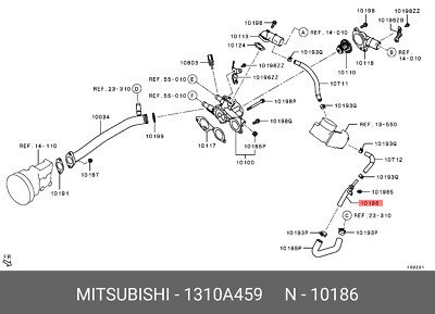 Genuine OE Tube Assembly Coolant 1310A459 for Mitsubishi 1310-A459 | eBay