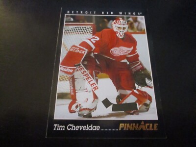 tim cheveldae (detroit red wings - goalie) 1993/94 pinnacle card #282 ...