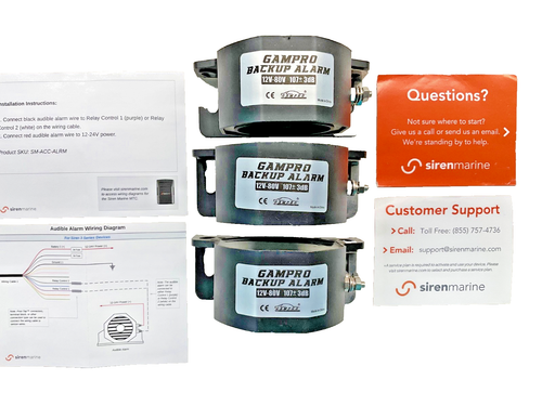 Backup Alarms 110dB 12V-80V DC Waterproof Industrial Heavy-Duty Backup ...