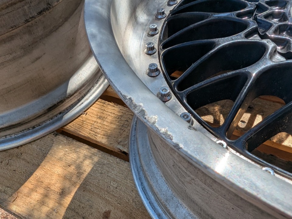 (4) 17" BMW RC090 STYLE 5 FACTORY OEM BBS WHEELS 17x8 POLISHED LIP ...