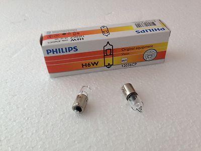 2 Stück PHILIPS Glühlampen H6W 12V 6W BAX9s Halogen 12036CP Glühlampe 6 ...