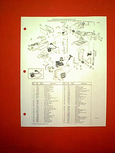POULAN CHAINSAW MODEL MICRO XXV / CVA 14" & 16" SUPER DELUXE PARTS ...
