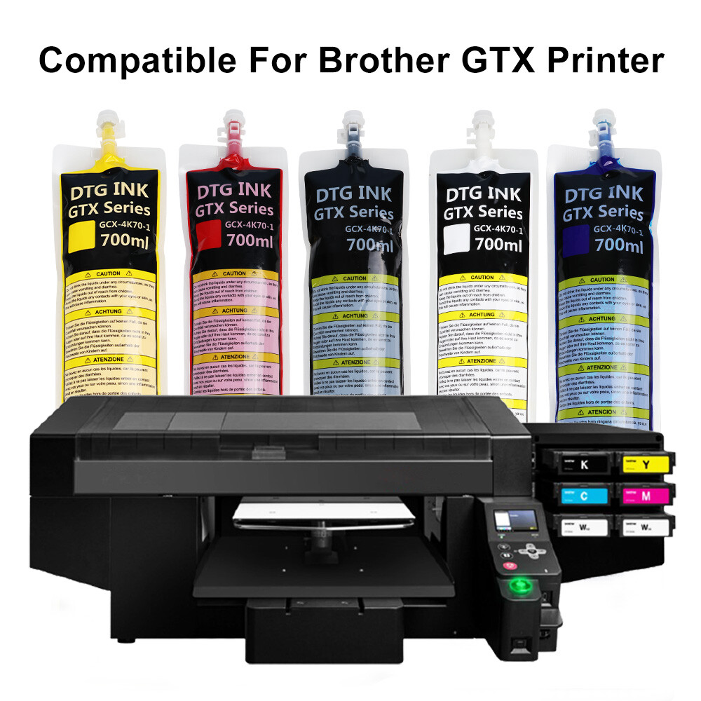 700ml Ink Bag with Textile ink DTG ink for Brother GTX Pro printer | eBay