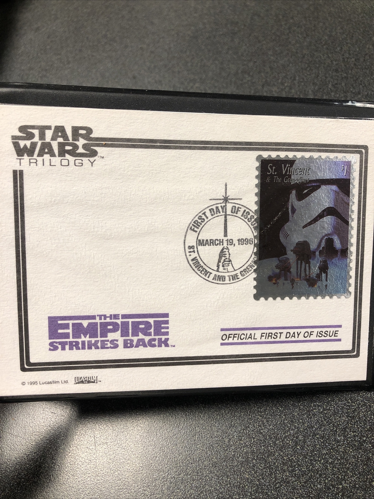 Star Wars Trilogy Silver Foil Stamp St. Vincent & Grenadines First Day ...