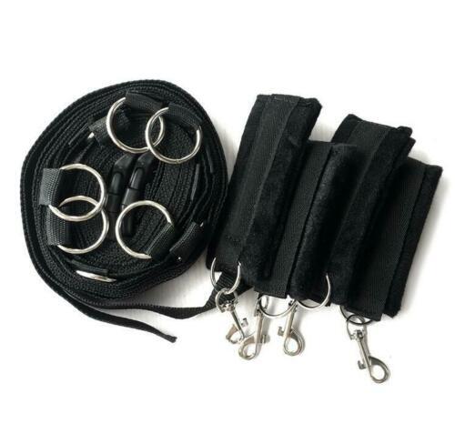 Bondage Bed Restraint Couples Love Aid Straps BDSM Belt Handcuffs Ankle ...