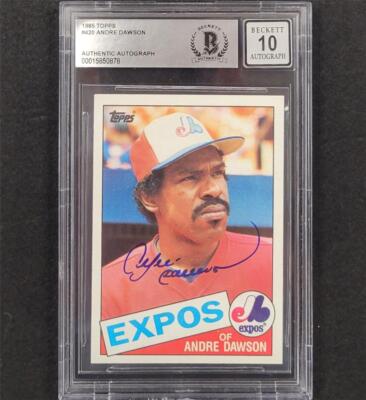 Andre Dawson signed 1985 Topps #420 card Expos autograph Beckett BGS ...