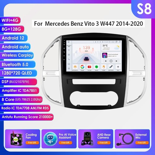 For Mercedes Benz Vito 3 W447 Android 12 Car Radio GPS CarPlay BT5.0 ...