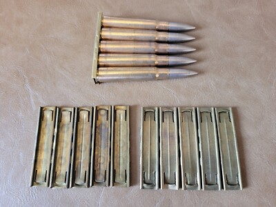 Mauser Stripper Clips 8mm Lot of 10 Brass Turkish Original WWII Era K98 ...