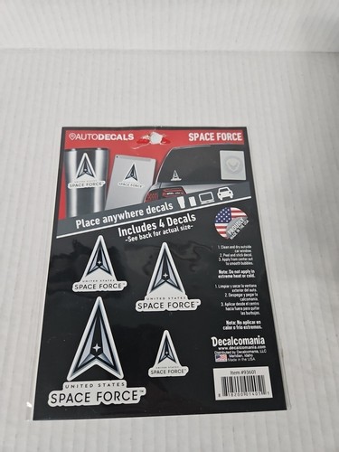 DECALCOMANIA AUTO DECALS United States Space Force Stickers #93601-NEW ...