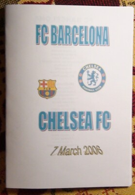 Programs Barcelona - Chelsea FC 2006 | eBay