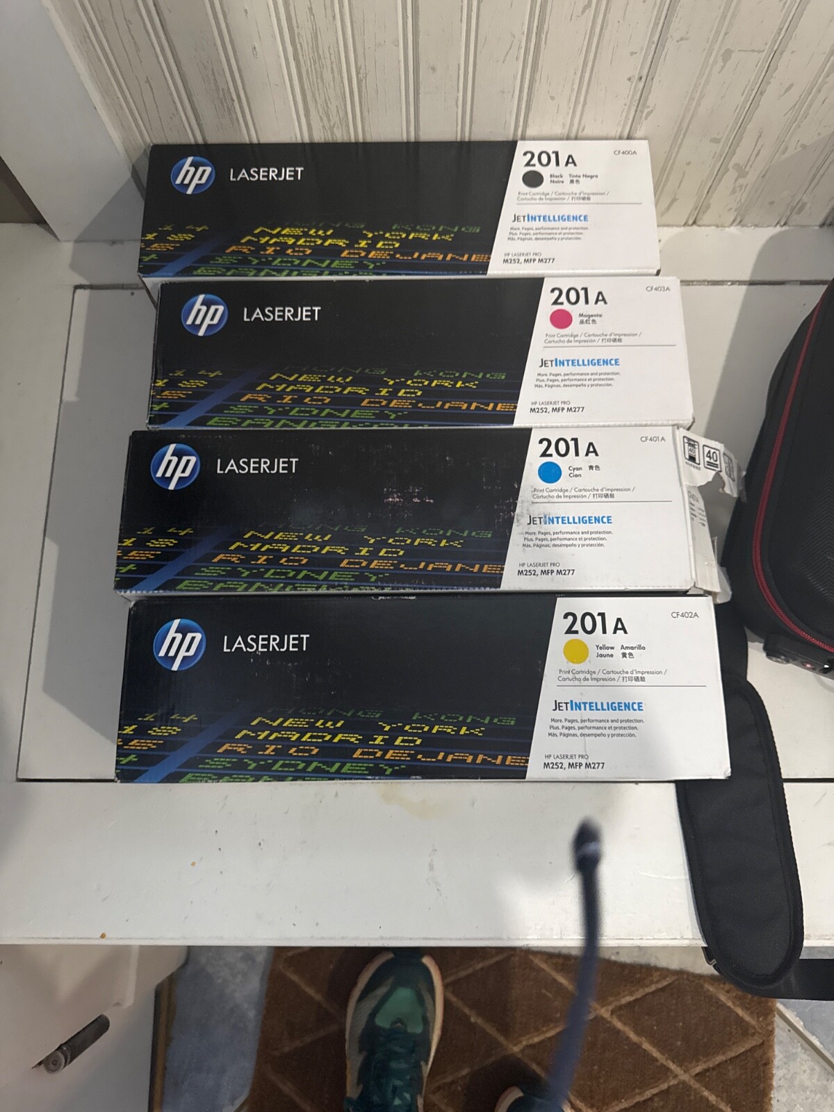 HP 201A LaserJet Toner Cartridges - Black, Cyan, Magenta, Yellow, Pack ...