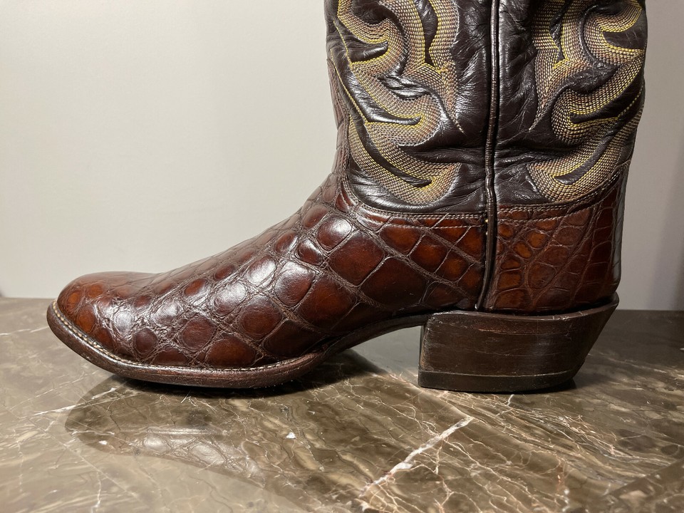 Tony Lama EL REY - Men's Crocodile Belly Boots | eBay