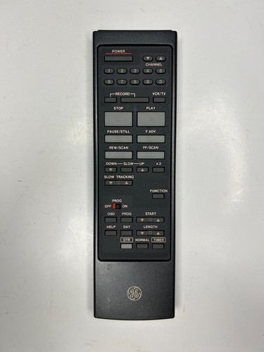 GE VSQS0649 Remote Control, Gray - OEM for 1980's VCR Models | eBay