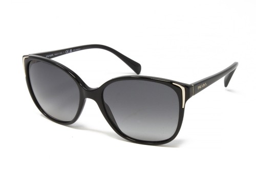 Prada Women's Sunglasses Conceptual PR010S 1AB5W1 Black 55mm Polarized ...