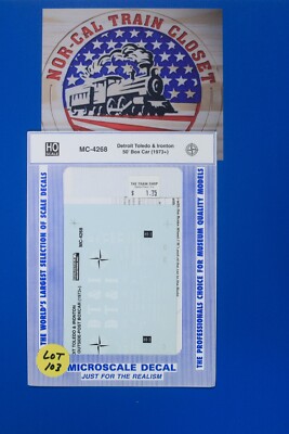 Microscale HO Scale Detroit Toledo & Ironton 50' Boxcar 1973+ Lots 103 ...