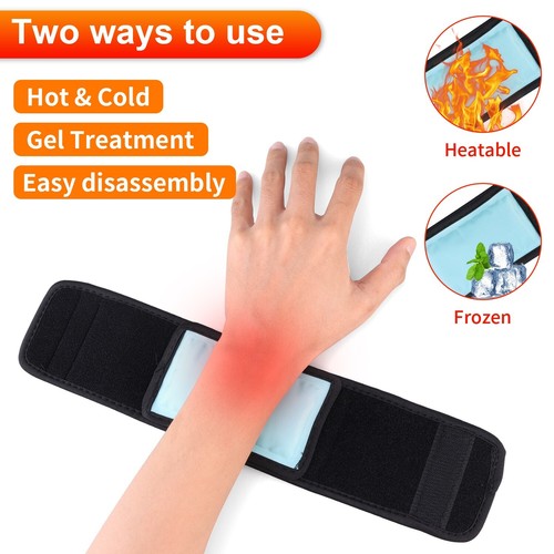 Hot & Cold Gel Wrist Guard Injuries Pain Relief Protect Hand Foot Ankle ...
