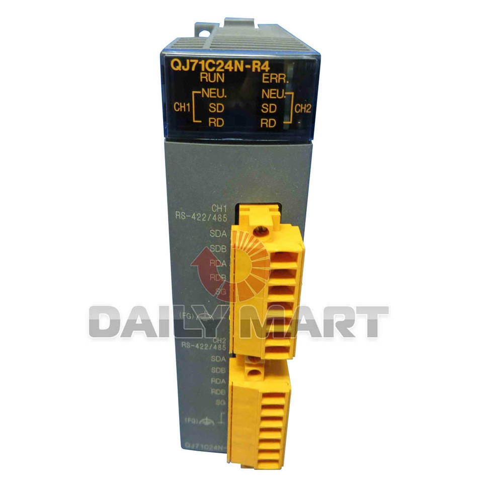 Mitsubishi PLC Communication Module QJ71C24N-R4 LED Q Series 98mm NEW ...