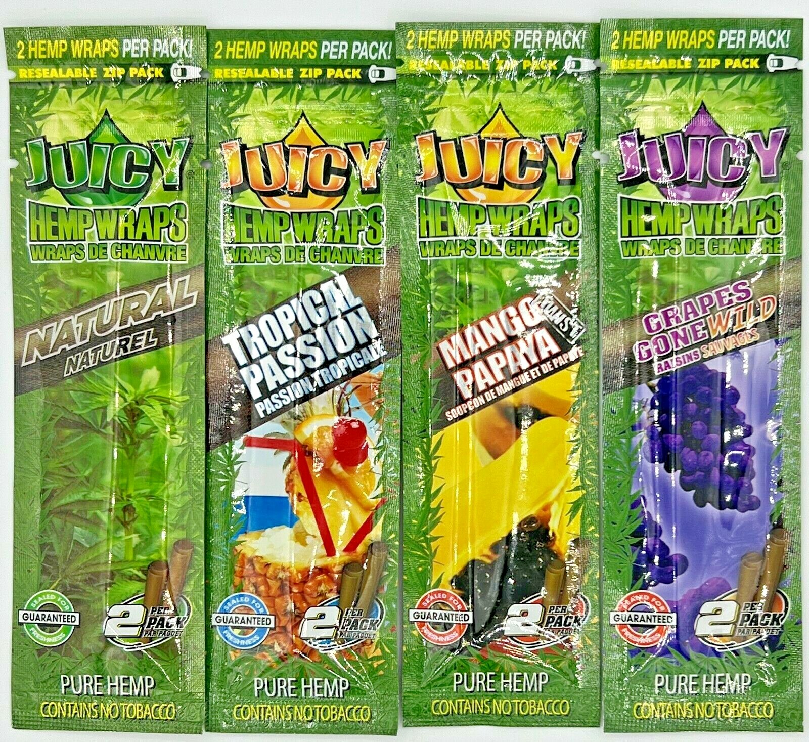 Juicy WRAPS - 8 Wraps (4 packs of 2) Great Flavors | eBay