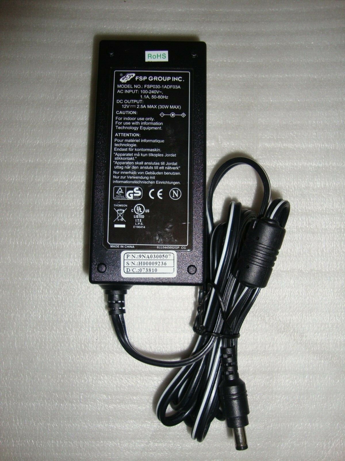 RCA FSP GROUP 30 Watt AC Adapter FSP030-1ADF03A for sale online | eBay