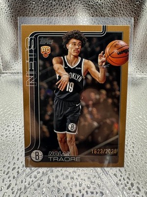 2025-26 Topps NBA Basketball #219 NOLAN TRAORE Gold Rookie RC /2025 ...