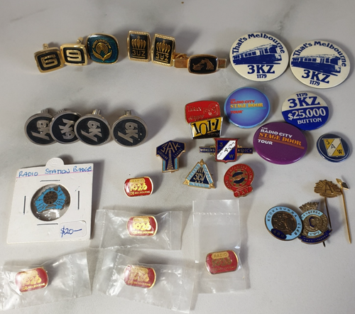Unusual Bulk Lot Radio Station Club Pins/Badges/Cuff Links | eBay Australia