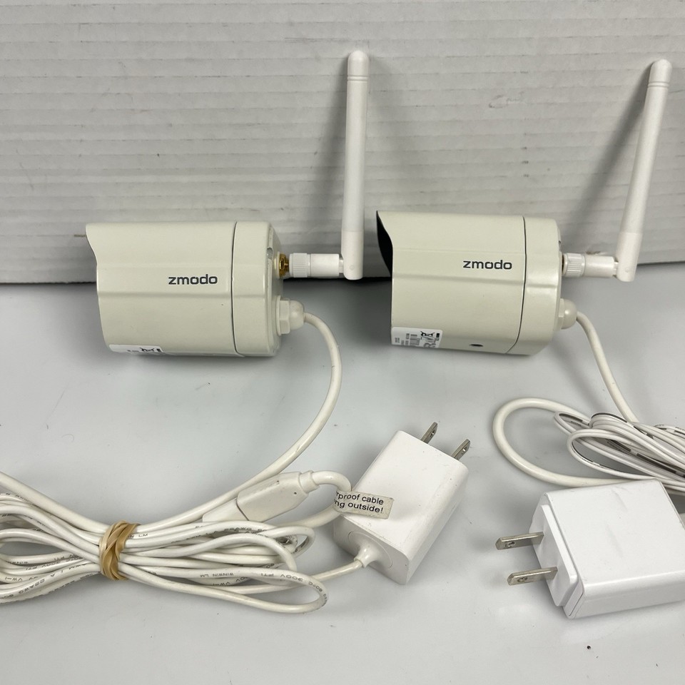 Lot of 2 Zmodo Wi-Fi Surveillance IP Wireless Camera ZP-IBH15-W Pair | eBay