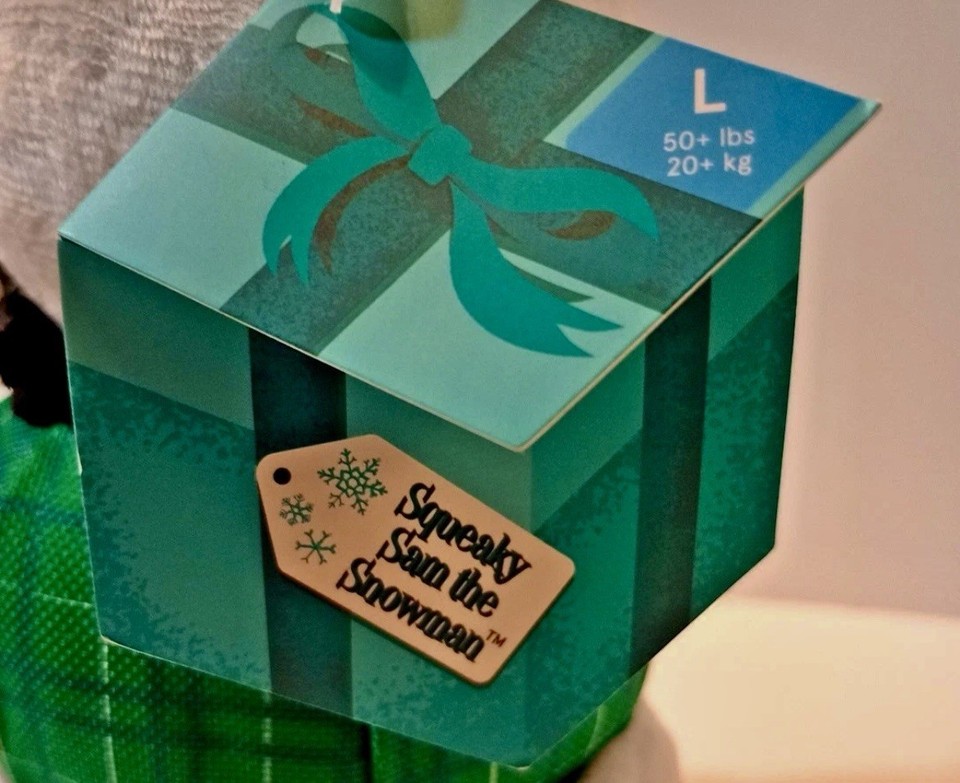 Bark Box Sam The Snowman Squeaky Dog Toy Large 50 lb+ 9" Tall Retired ...