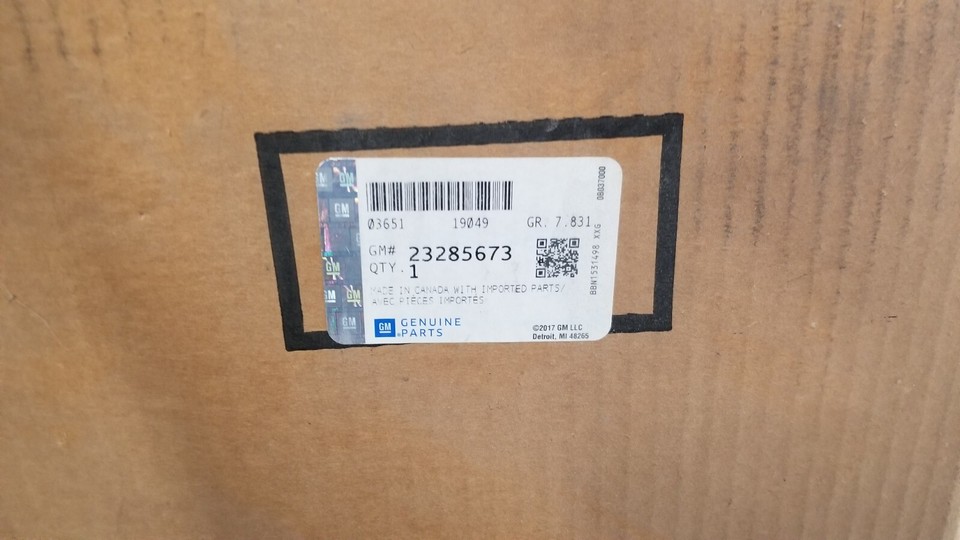 NEW Genuine GM 14-18 Silverado Rear Bumper Impact Bar 23285673 w ...