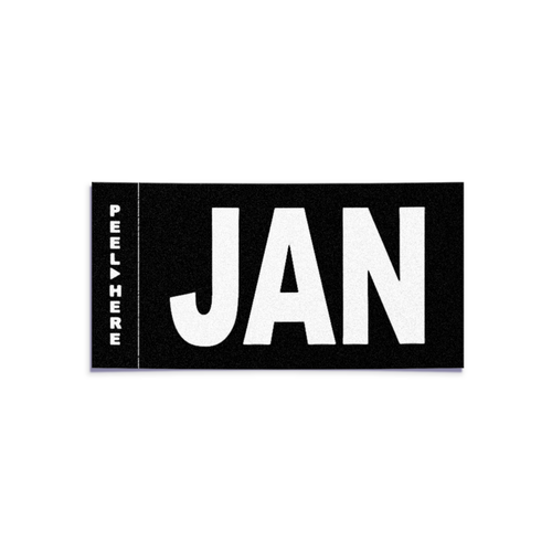 JANUARY - California License Plate - Legacy Black White Month Sticker ...