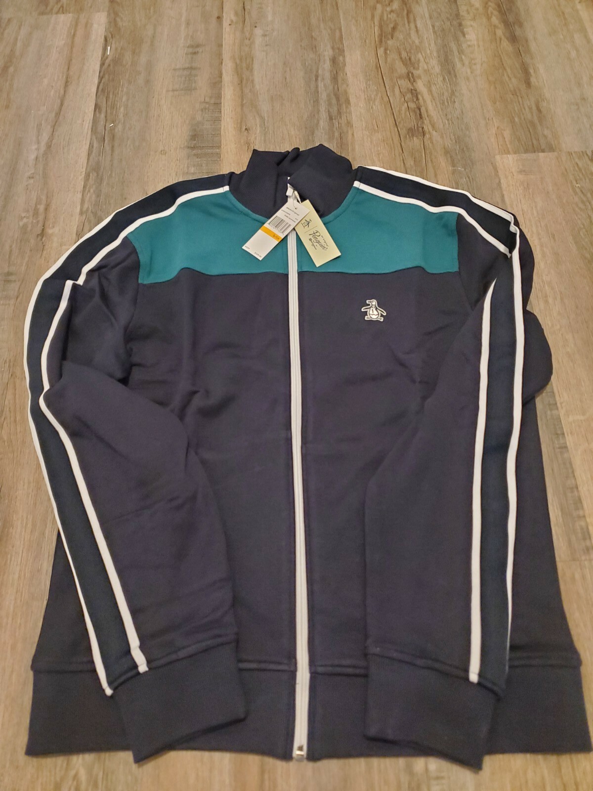 Orginal Penguin Track Jacket - BRAND NEW! Navy & Green. SMALL. MSRP ...